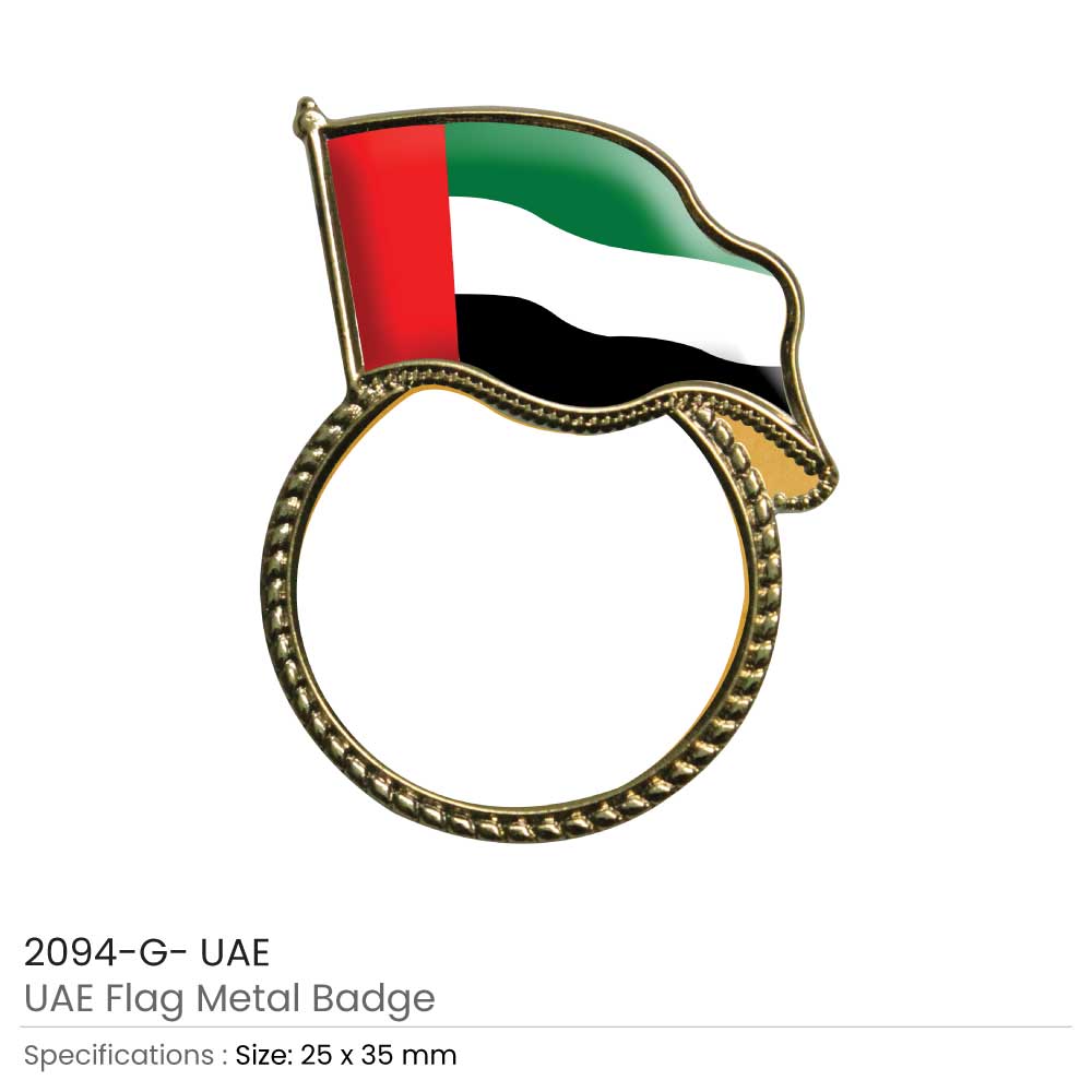 UAE Flag Metal Badges | Promotional Gifts Suppliers